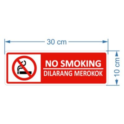 Rambu No Smoking 30cm x 10cm - SIGNAGE & SIGNBOARD